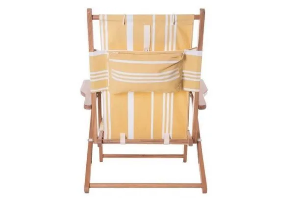Yellow Stripe Reclining Deck Chair | Absolute Home