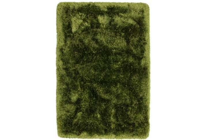 Green Plush Shaggy Rug, Various Sizes | Absolute Home